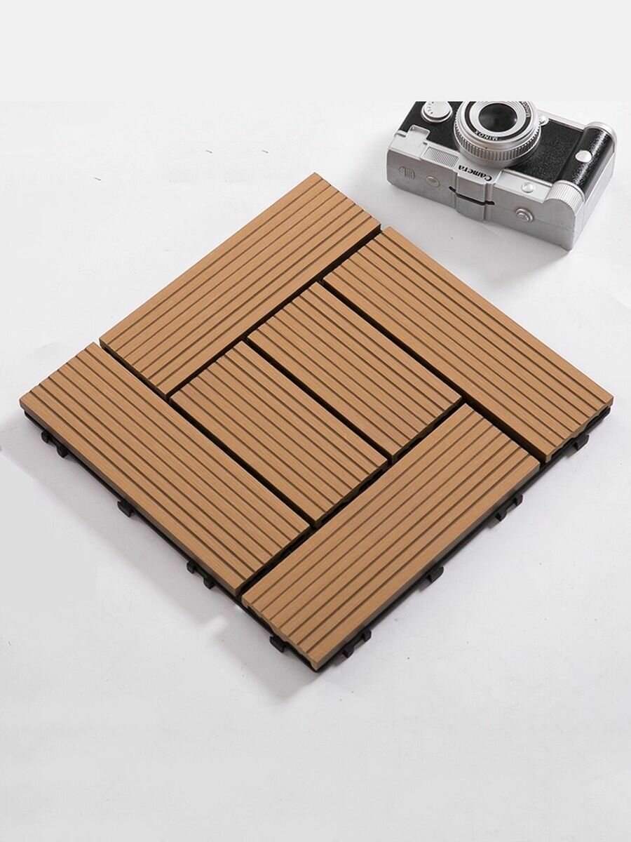 Палубная доска, модульная, для пола, дорожек, балконов, 300x300x20 мм, 11 шт