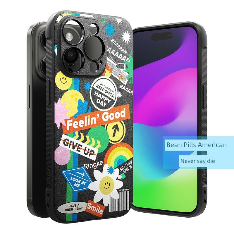 Ringke Тактический чехол с граффити для iPhone 15 Plus с дизайном Never Quit