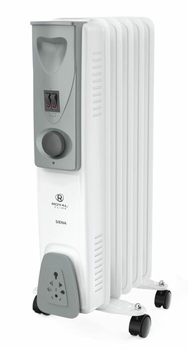 Масляный радиатор ROYAL CLIMA серии SIENA 5 секций, 1 кВт, 15 м. кв.