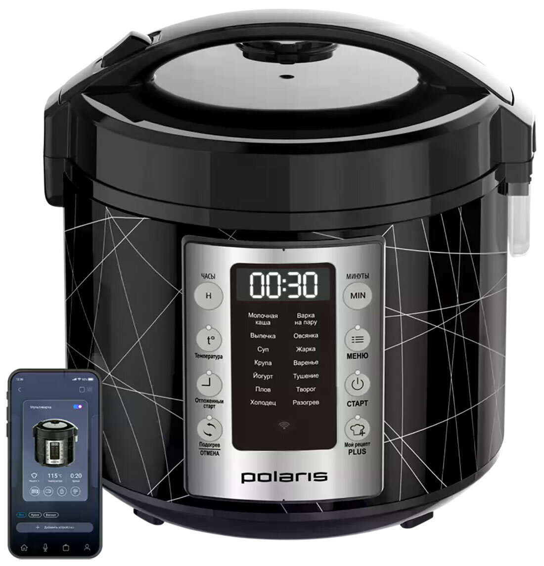 Мультиварка Polaris PMC 5020 Wi Fi IQ Home, черный