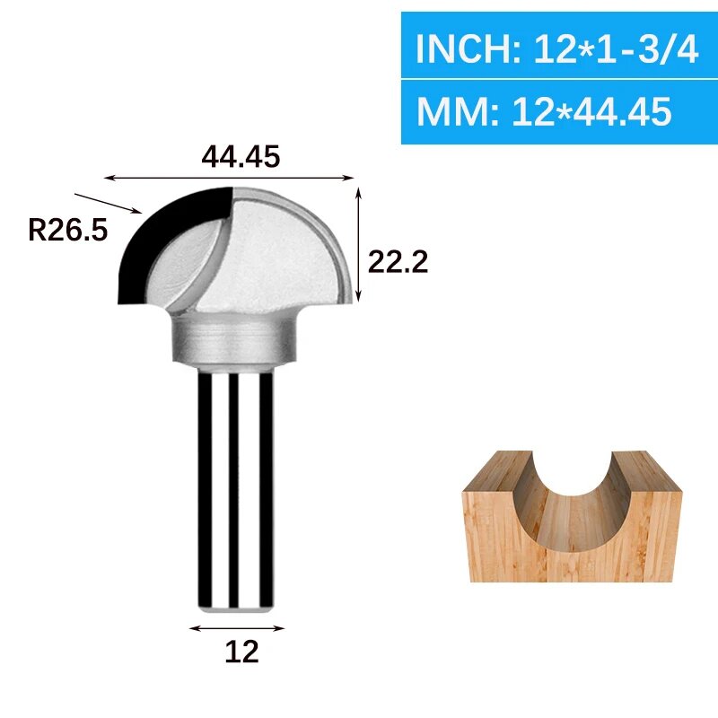 Vsharp Алмазная круглая фреза для МДФ 12x44.45