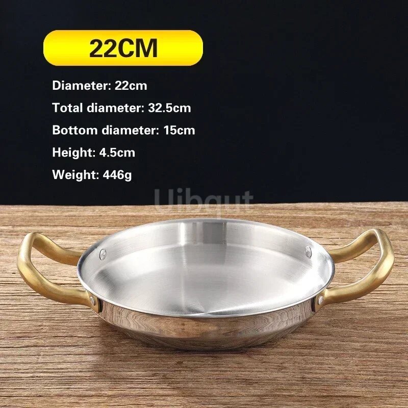 Золотая корейская армейская кастрюля 22cm Dual color