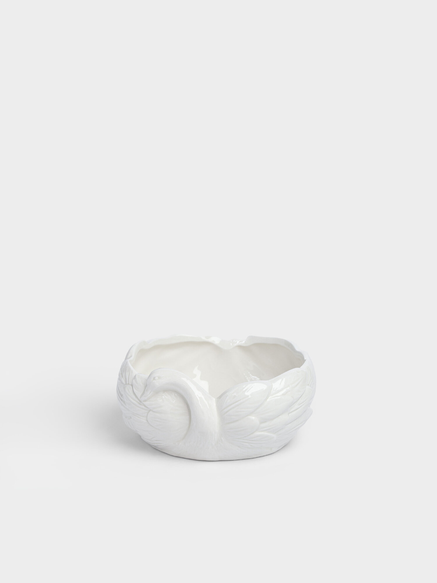 Конфетница, 16х7 см, керамика D, белая, Лебедь, Swan, Kuchenland
