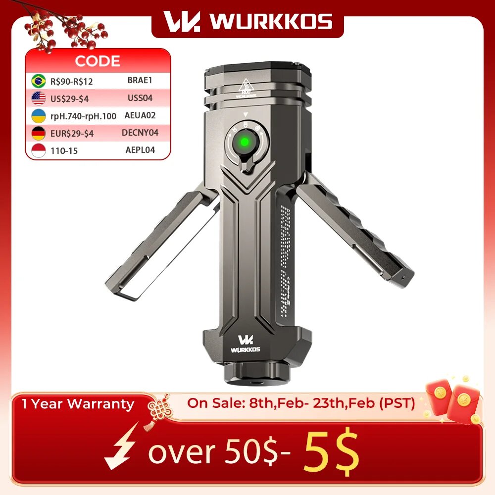 Wurkkos HD02 Портативный фонарь