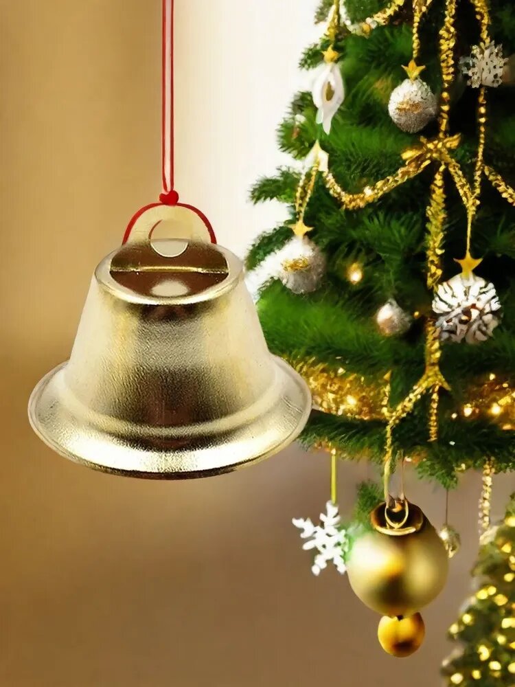 Очаровательные рождественские колокольчики для декора, изящные подвесные украшения с праздничными узорами, безопасные колокольчики для домашних питомцев, набор для новогоднего оформления елки и интерьера