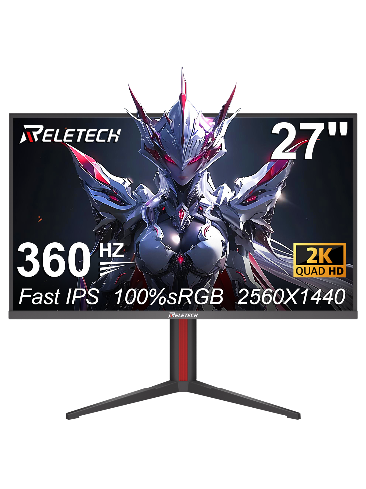 Игровой монитор Reletech 27", 2560×1440, 360 Гц, IPS, HDMI+ DP, VESA, для компьютера, GT27 Hunter