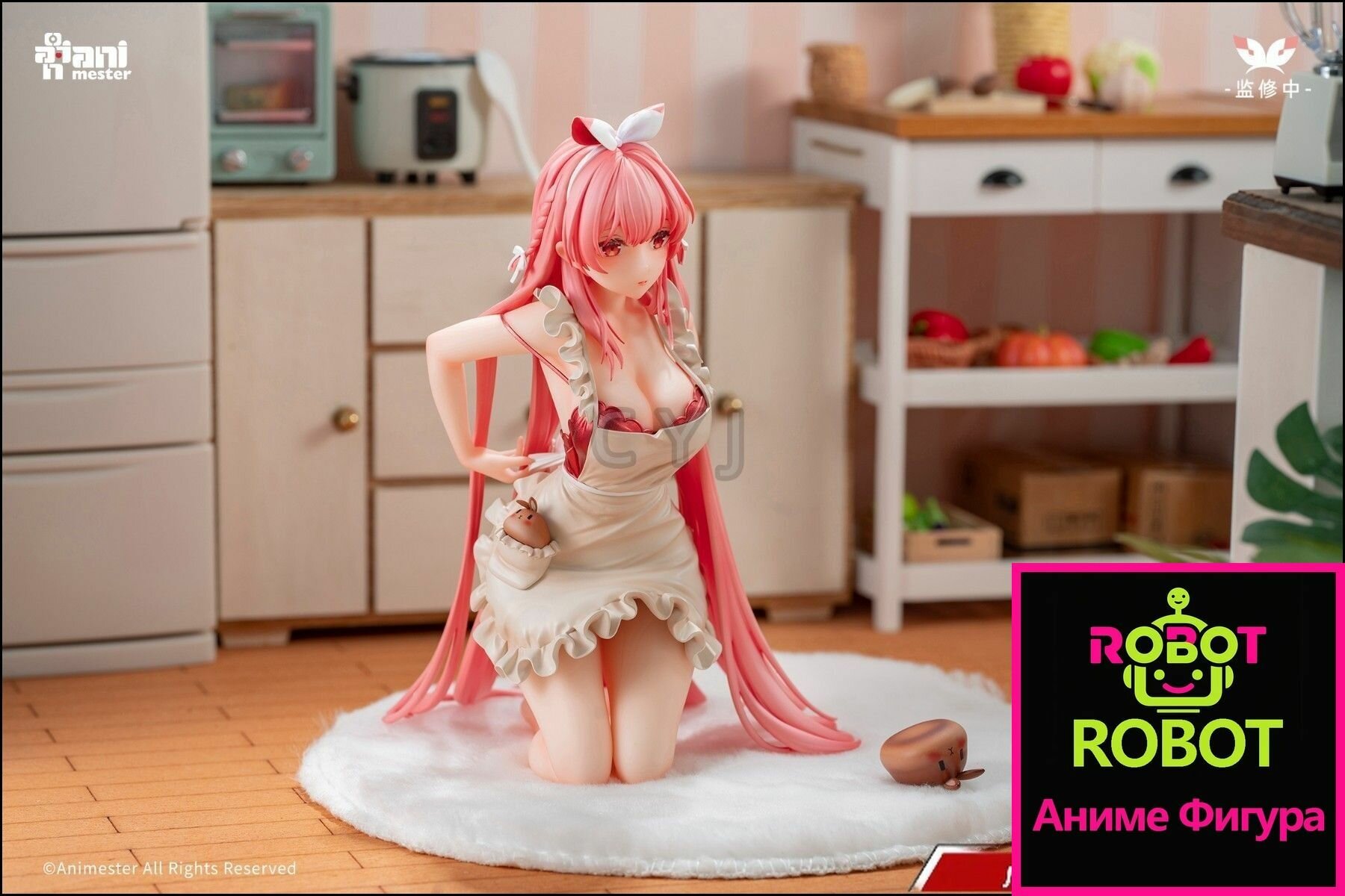 AniMester Аниме Фигура/White Rabbit rosu - Apron/ROBOT-SILP