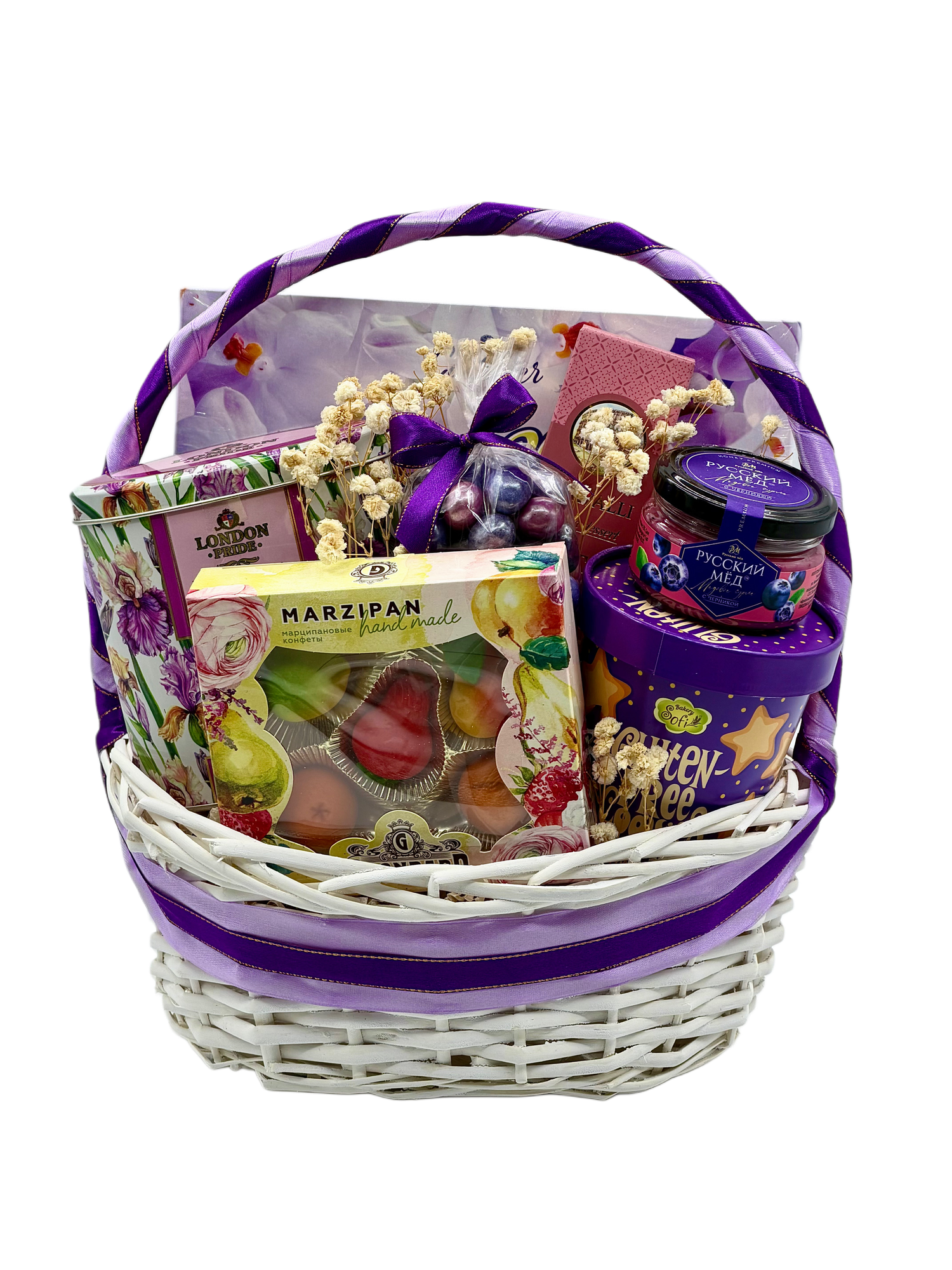Подарочная корзина Камелия Подарки "Фиолетовый Этюд", 1.5 кг