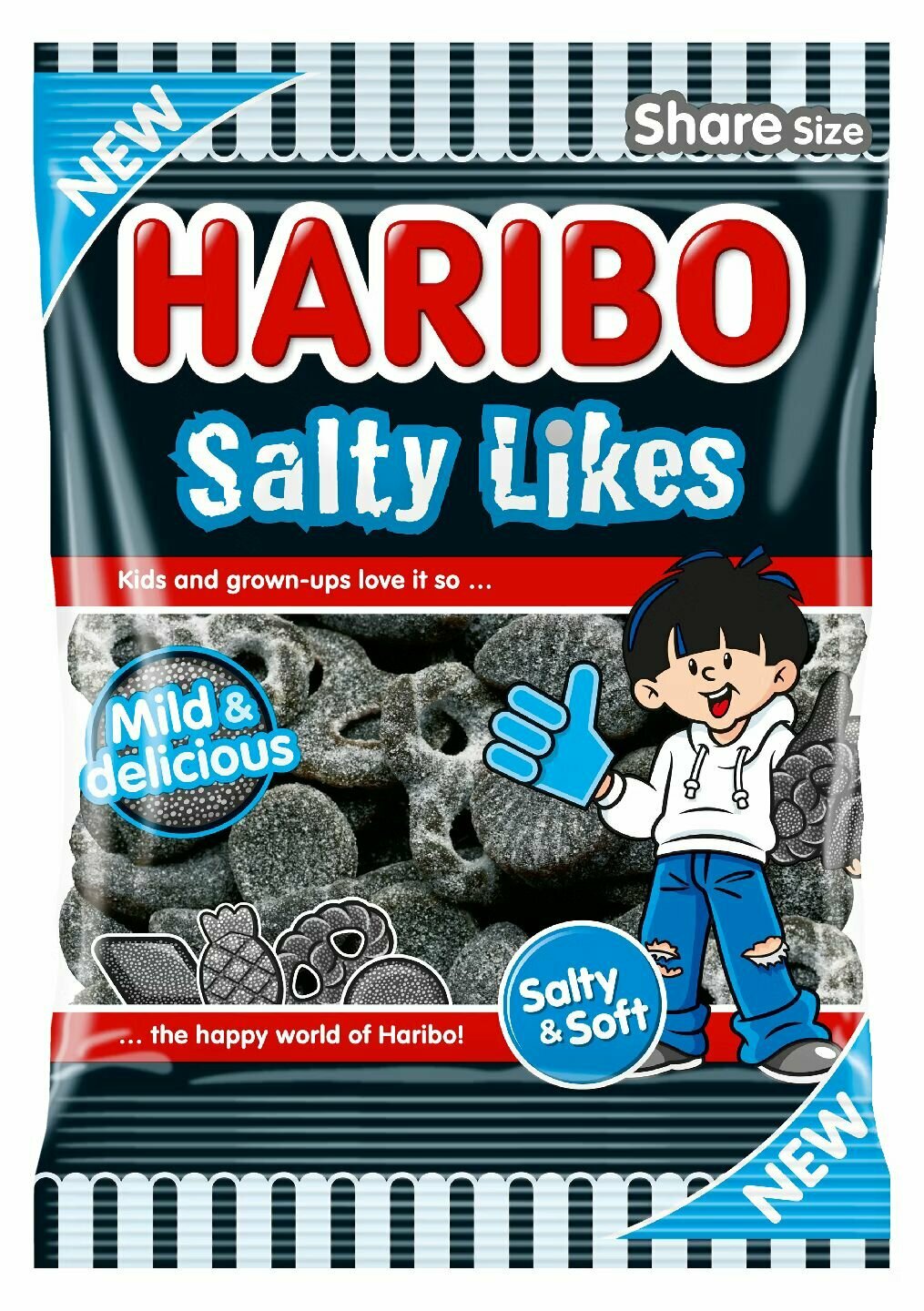 Мармелад лакричный Haribo Salmiakki Salty Likes сальмиакки 170 г