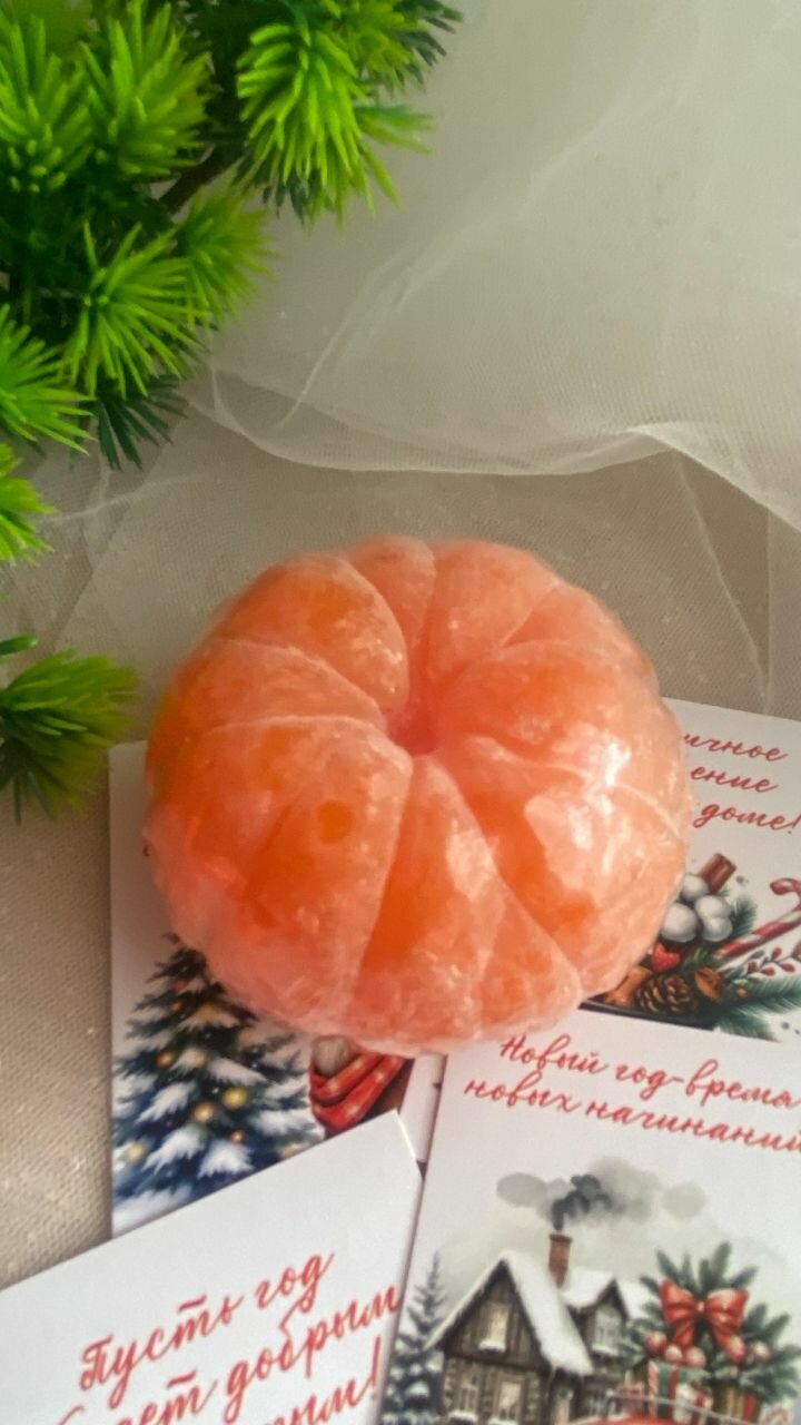 Мыло "Мандарин", ручная работа, для рук, сувенирное, цитрусовый аромат