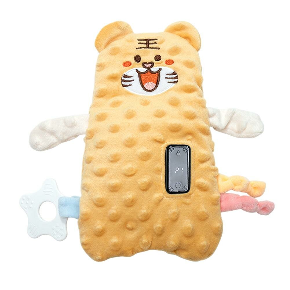 Мягкая игрушка-успокоитель для младенцев с вибрацией – мягкий и приятный на ощупь, сенсорная игрушка для новорожденных и младенцев, милое средство для успокоения и комфорта во время сна, высота 16 см.