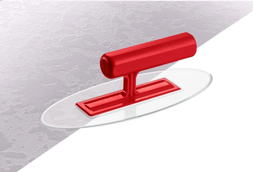 Гладилка штукатурная ЗУБР пластиковая, 220х90 мм, овальная, прозрачная