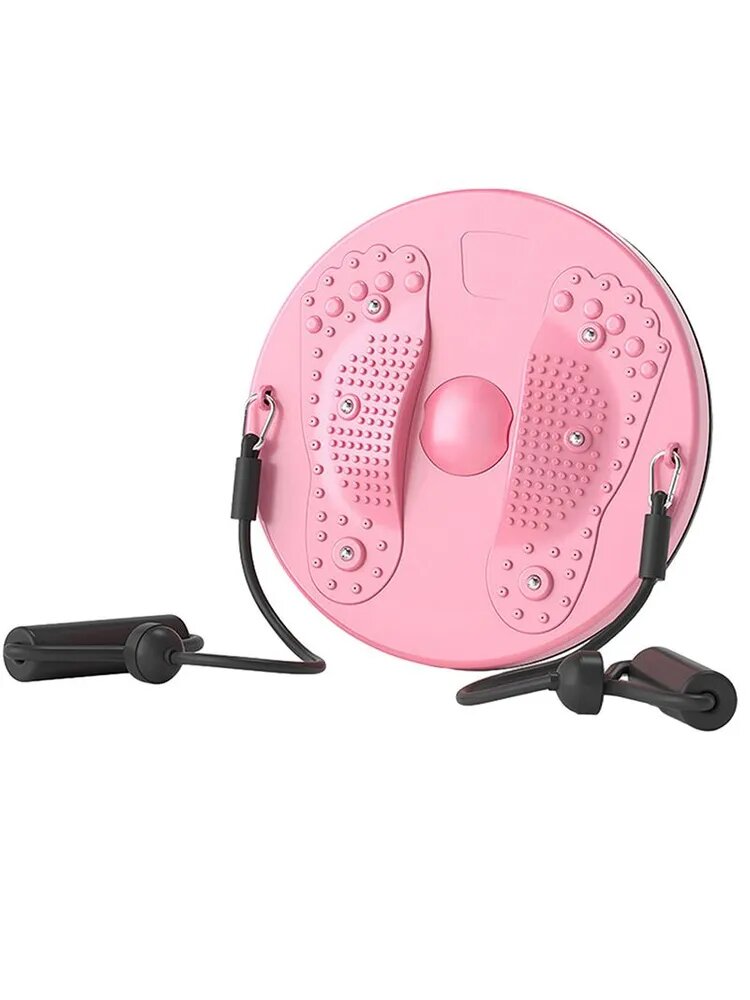 Диск здоровья с эспандерами для похудения и массажа, розовый