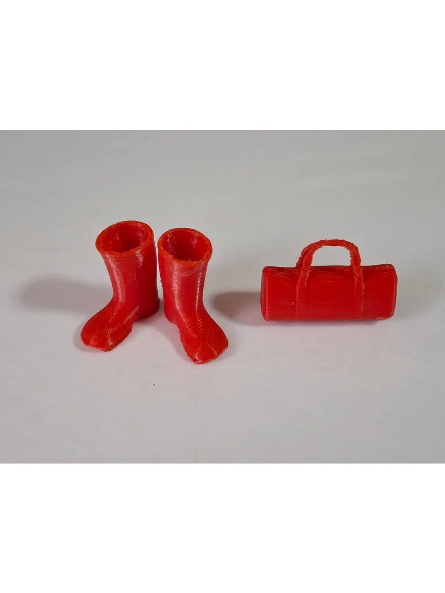 Набор миниатюр "Сумочка и сапожки" для ватной игрушки