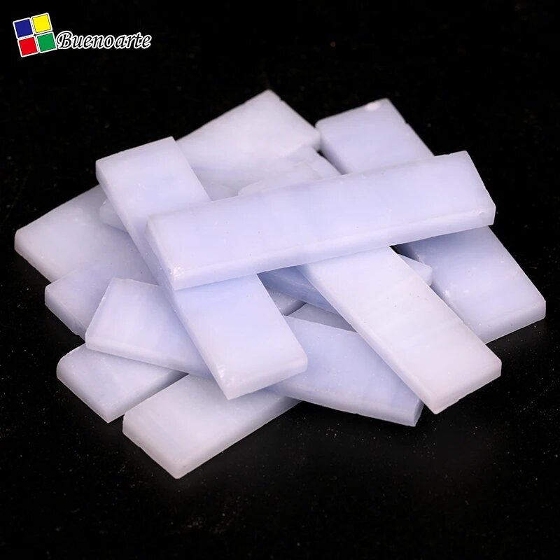 Витражное стекло для мозаики Буеноде Белый, SF21a