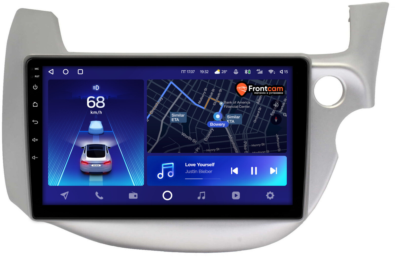 Штатная магнитола Honda Fit 2 2007-2014 (светло-серая) Teyes CC2 PLUS 6/128 10" RM-10-671 Android 10 (4G-SIM, DSP, QLed)