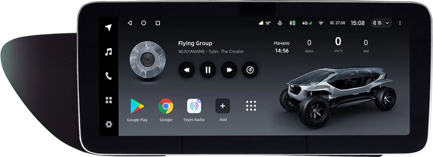 Штатная магнитола Lexus ES 6 2012-2018 12.3 дюйма Teyes LUX ONE 360 6/128 RM-0492 Android 10 (4G-SIM, 6/128, DSP, QLed) Mercedes Style