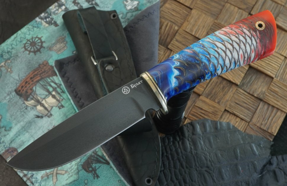 Lemax нож Стрим 2,0, клинок булат, рукоять композит/шишка