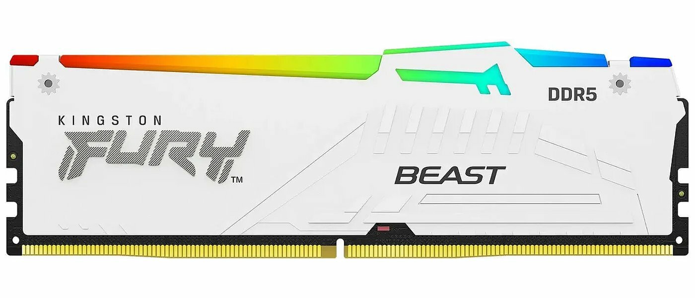 Оперативная память Kingston DDR5 16GB 6000MHz FURY Beast White RGB EXPO (KF560C30BWEA-16)