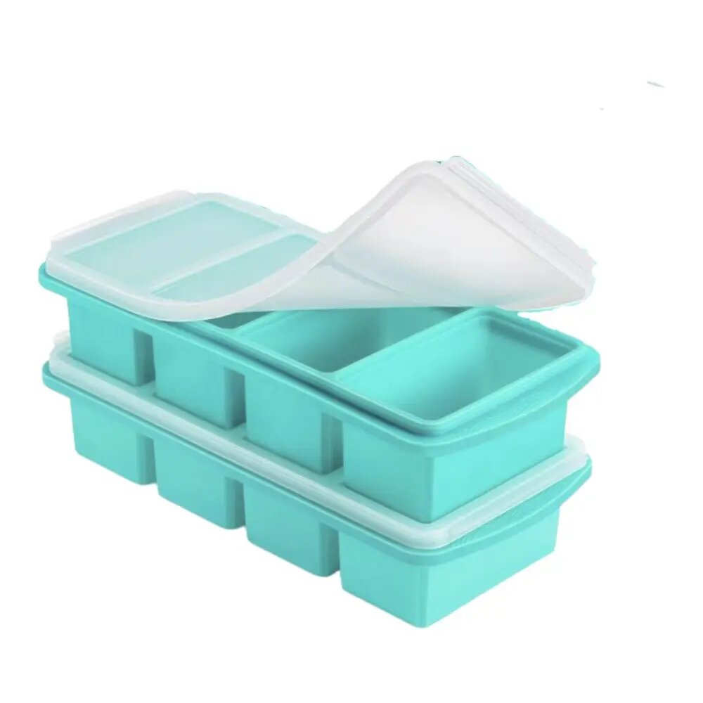 Силиконовый лоток для льда Mint green, 4 отделения