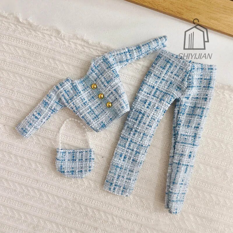 Кукольная одежда из ткани для куклы 30 см Long Pant Suit 3