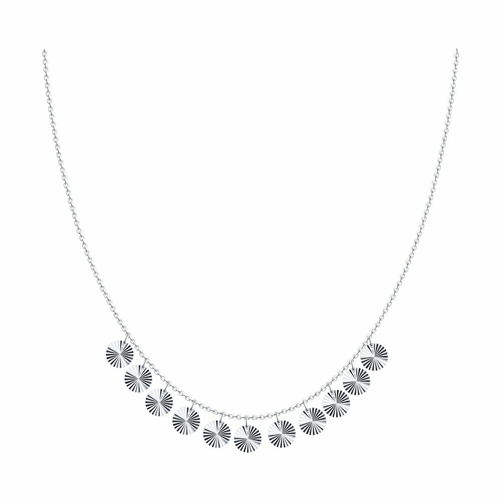 Колье, серебро, 925 проба, родирование