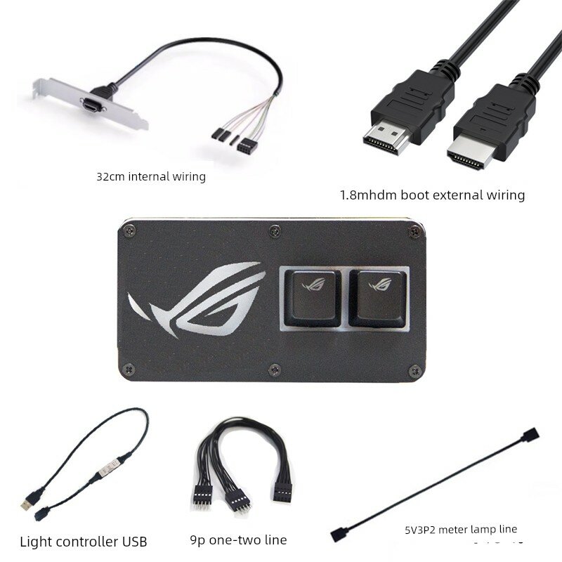 USB-хаб с контроллером RGB-света для настольных ПК, 4-портовая система синхронизации с регулировкой яркости
