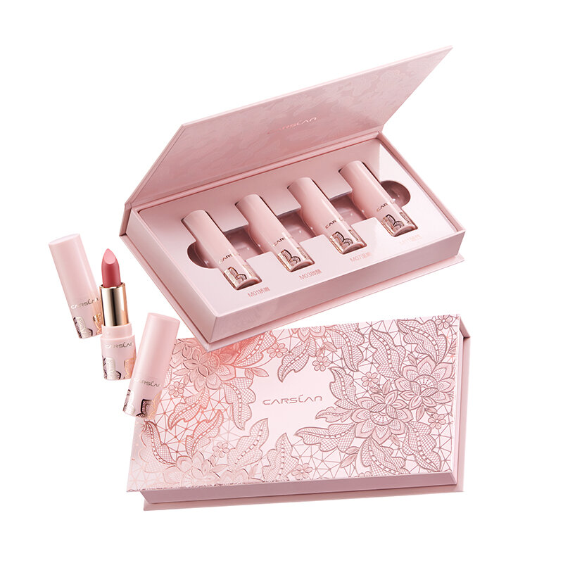Набор мини-помад женский Carslan Mini Sheer Lipstick Box, в карусели, бархатные матовые стойкие