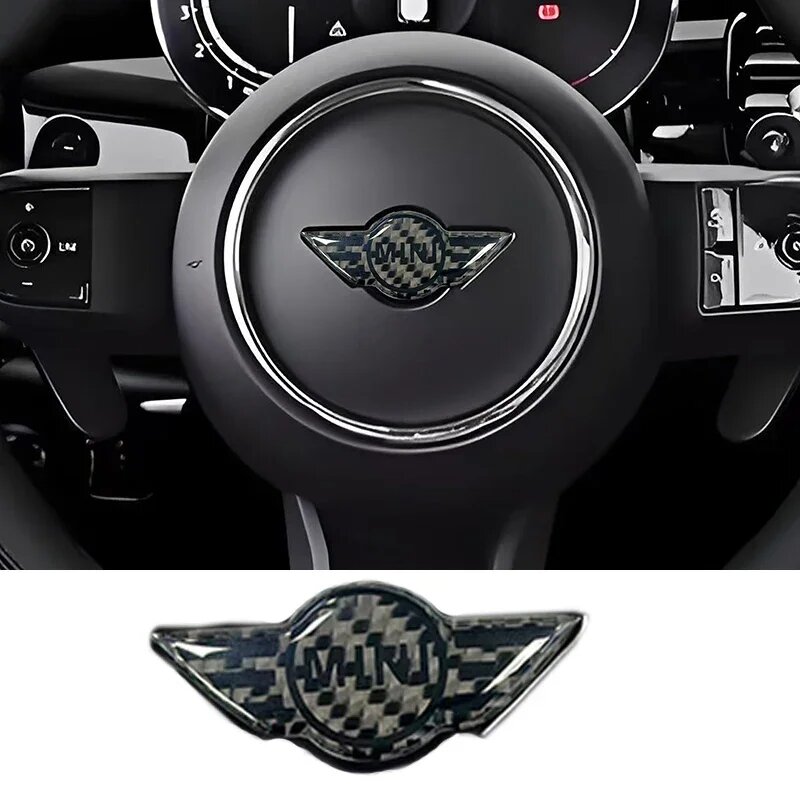 Наклейка на центральную часть руля из карбона для Mini Cooper R56 F54 F55 John Cooper Works R50 I