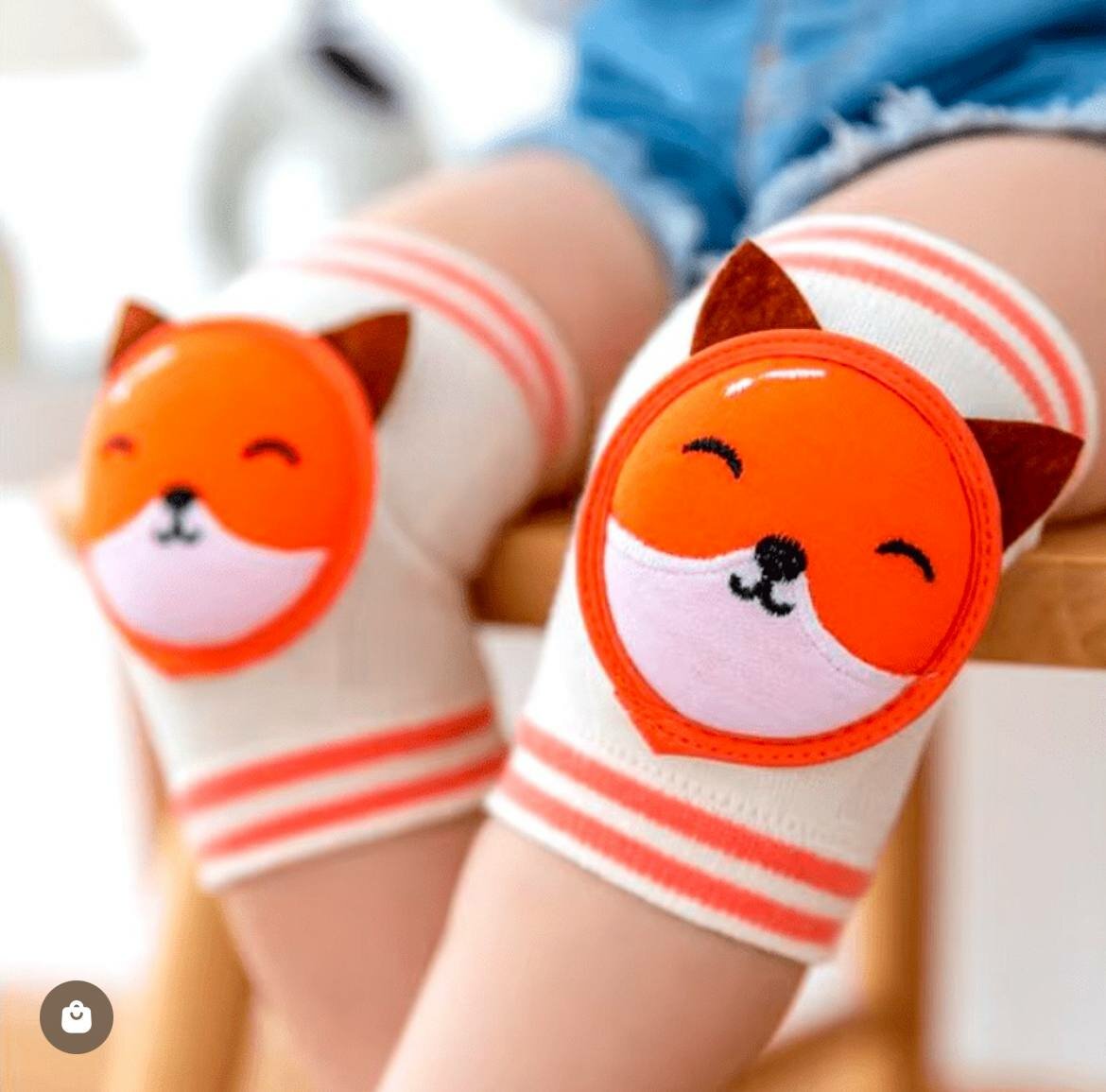 Наколенники детские защитные для ползания лисенок