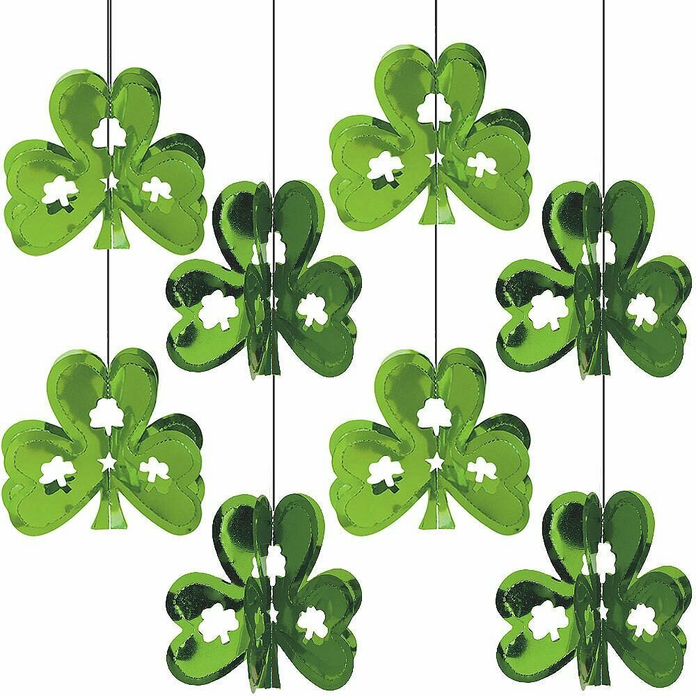 Подвеска декор Трилистник 8 шт, 10 см