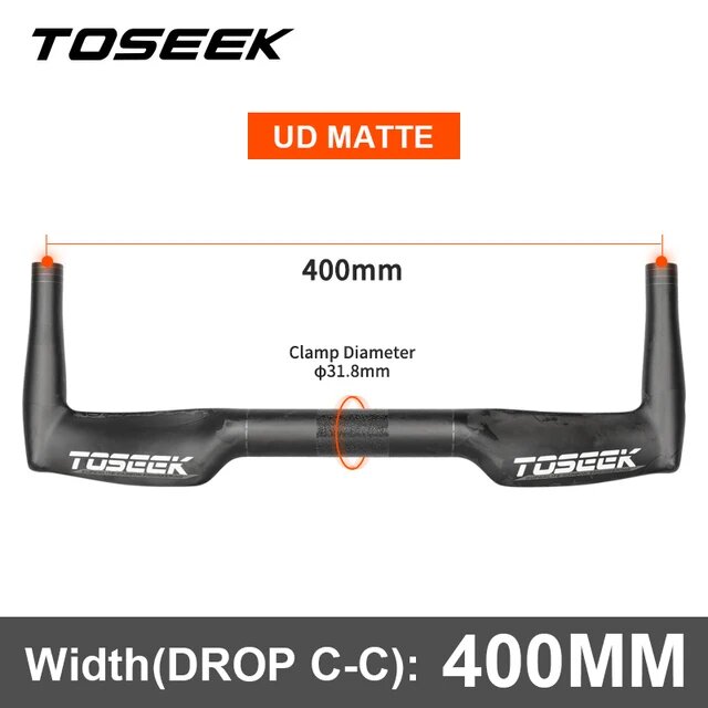 Руль TOSEEK UD из углеродного волокна 400/420/440 мм 31,8 мм Matt - 400mm