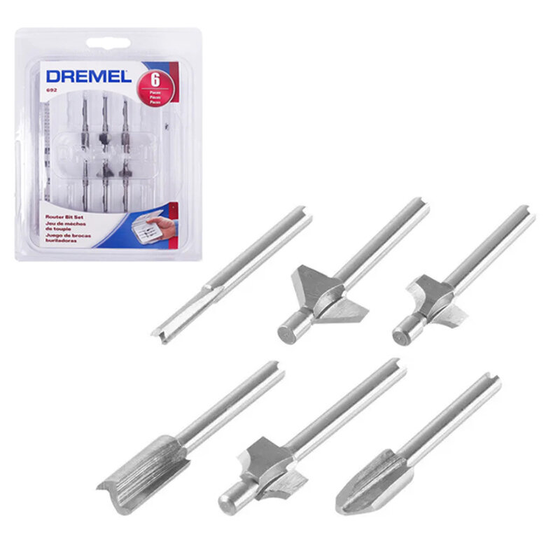Набор стальных фрез Dremel 692 для дерева и мягких материалов, 6 шт.