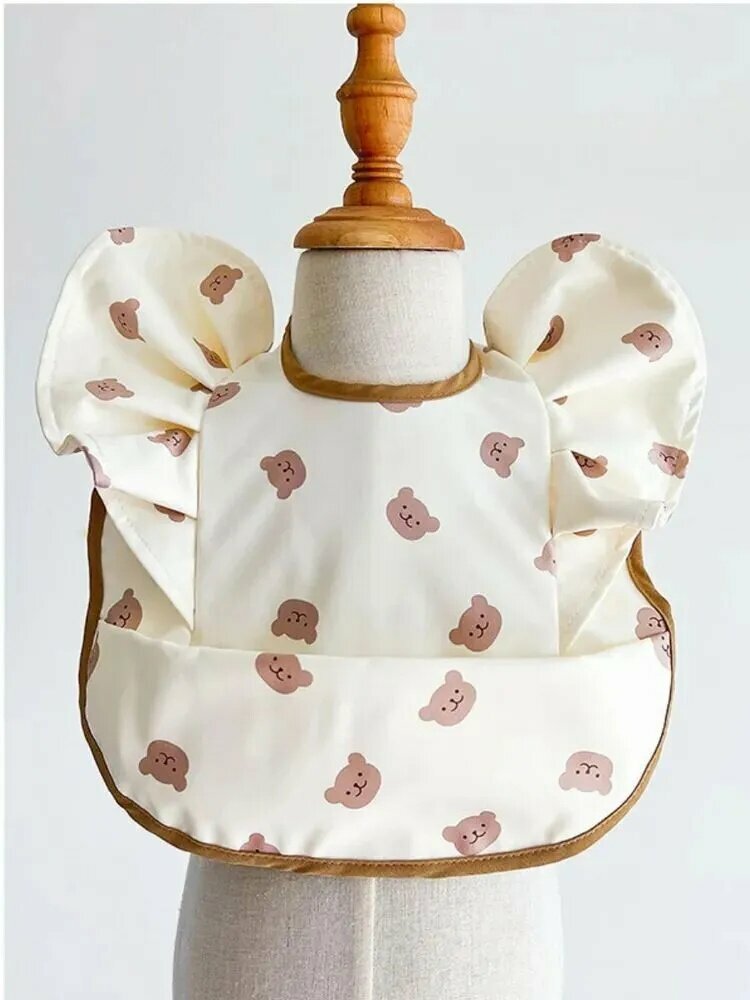 Фартук нагрудник для кормления детский непромокаемый с карманом / Слюнявчик с кармашком для малыша