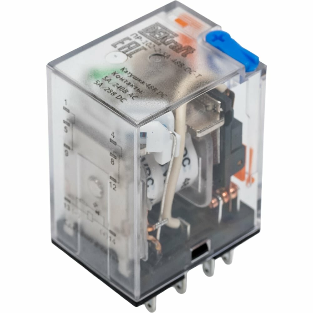 Двухконтактное промежуточное реле Dekraft пр-102