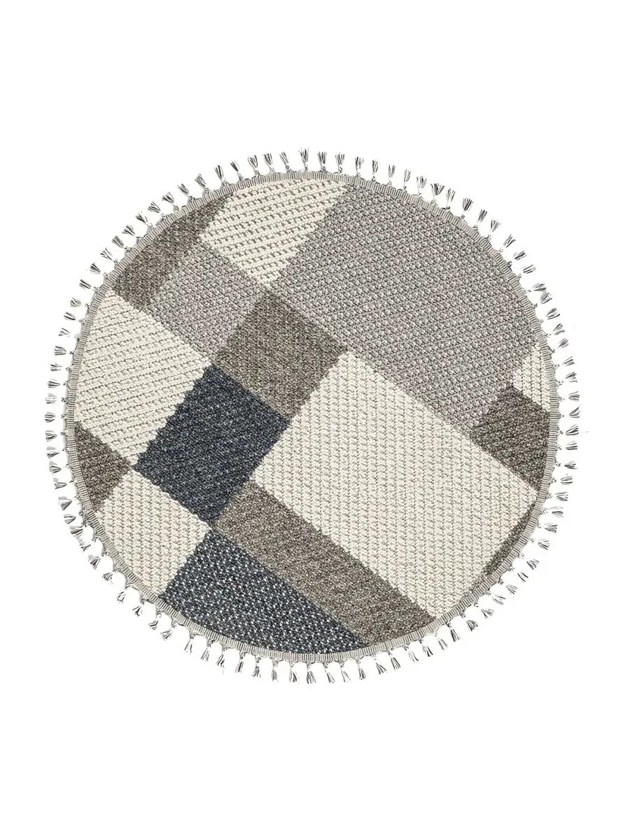 Bress 1403 Круглый ковер 120x120 см агатовый серый