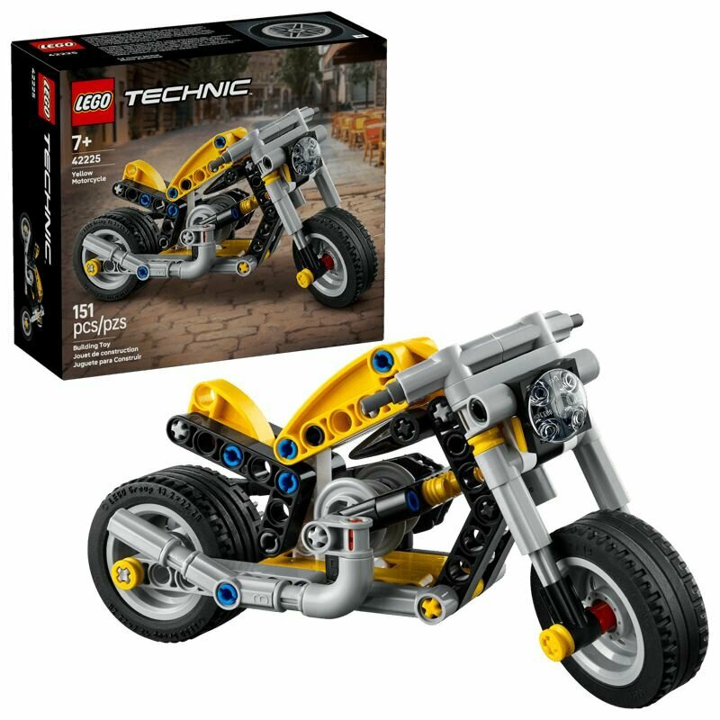 Конструктор LEGO Technic - желтый мотоцикл, 151 эл. - Лего Техник 42225