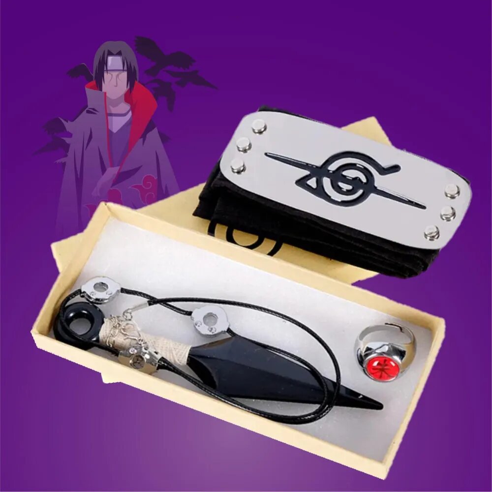 Огненная тень ниндзя Костюм Итачи Кунай Меч Аксессуар Наруто