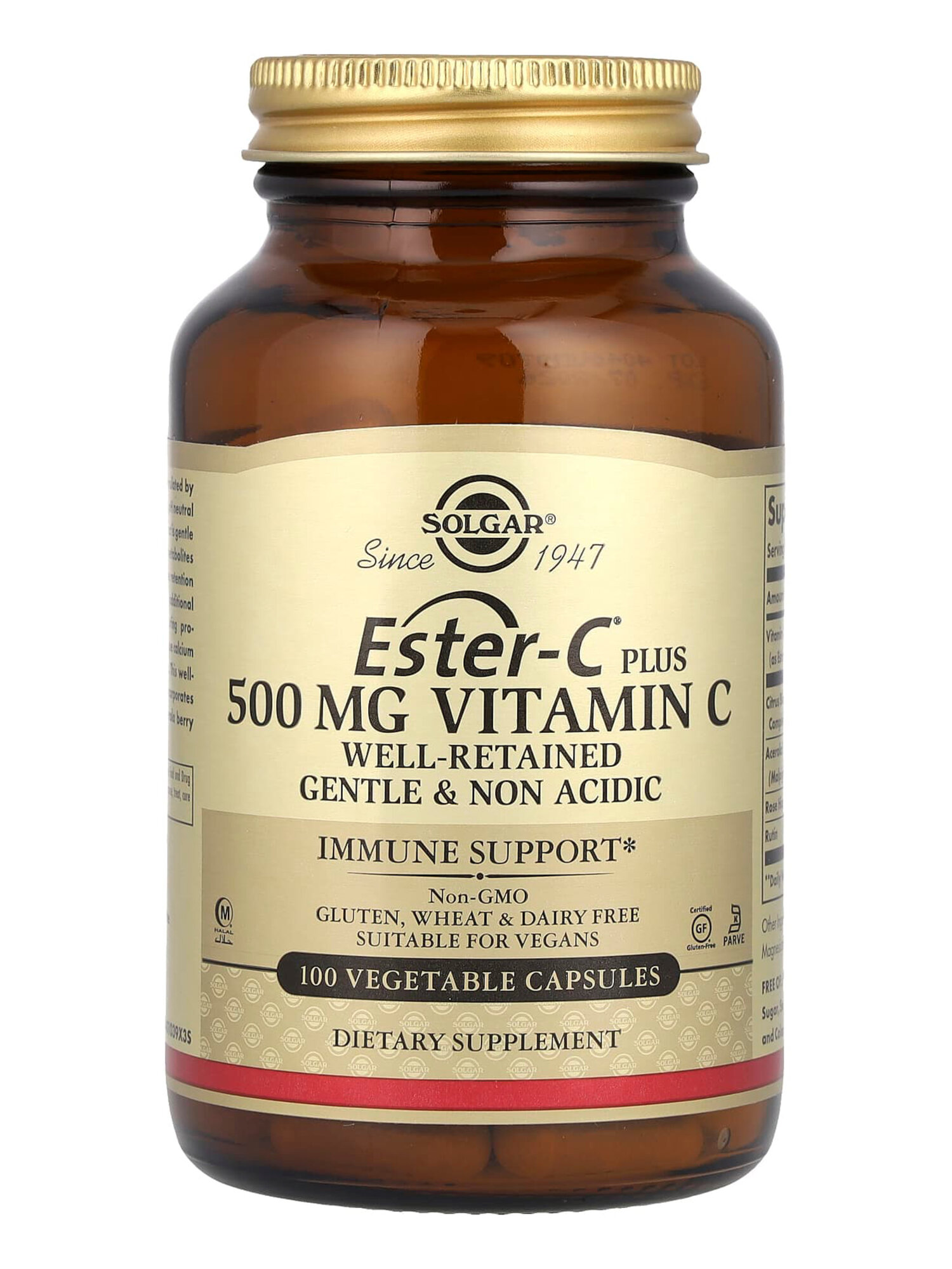 Solgar Ester-C Plus 500 мг Vitamin C 100 растительных капсул