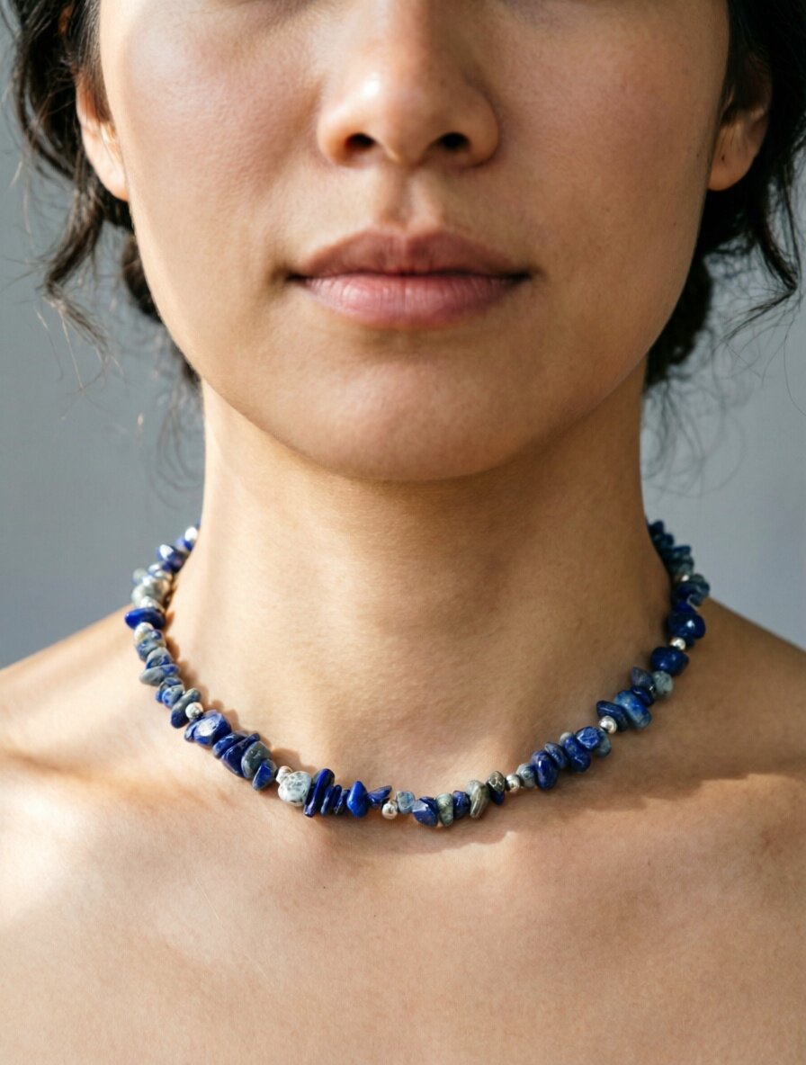 Чокер, лазурит