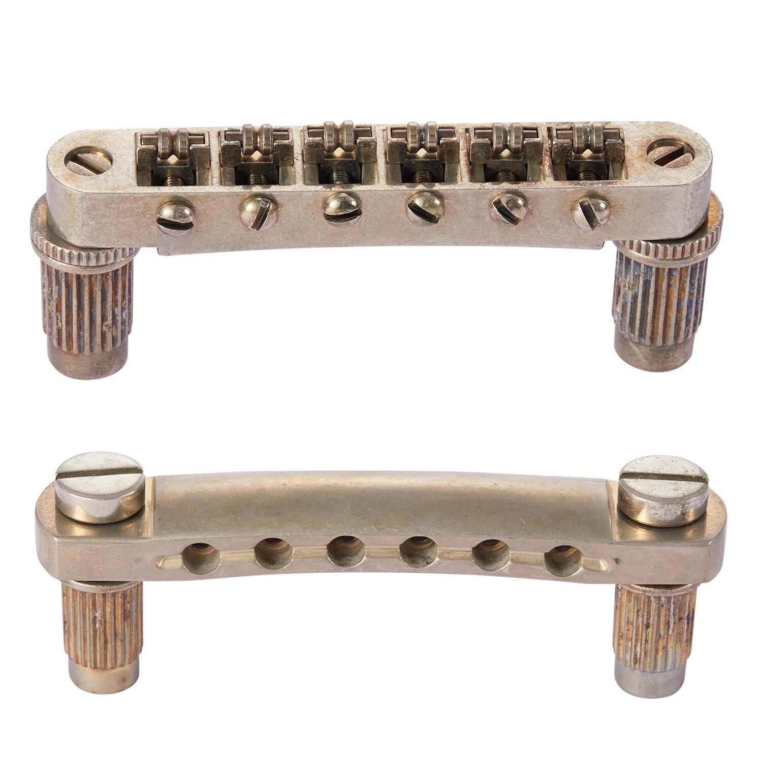 Роликовый мост Dopro Tune-O-Matic Relic Aged Nickel