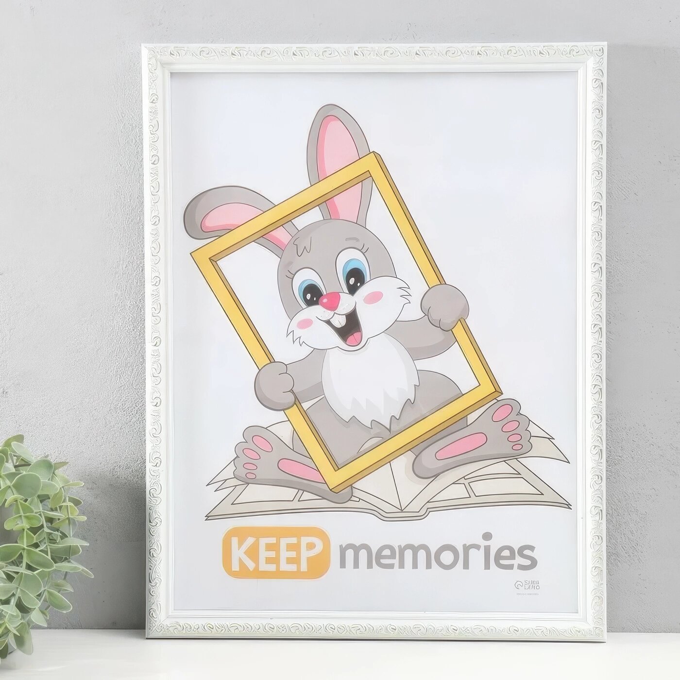 Фоторамка пластик "Винтаж" 30х40 см, белый (пластиковый экран)