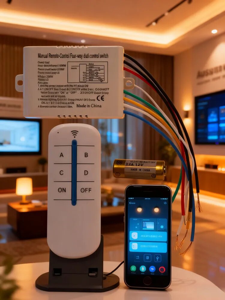 Контроллер с пультом управления светом 4 канала