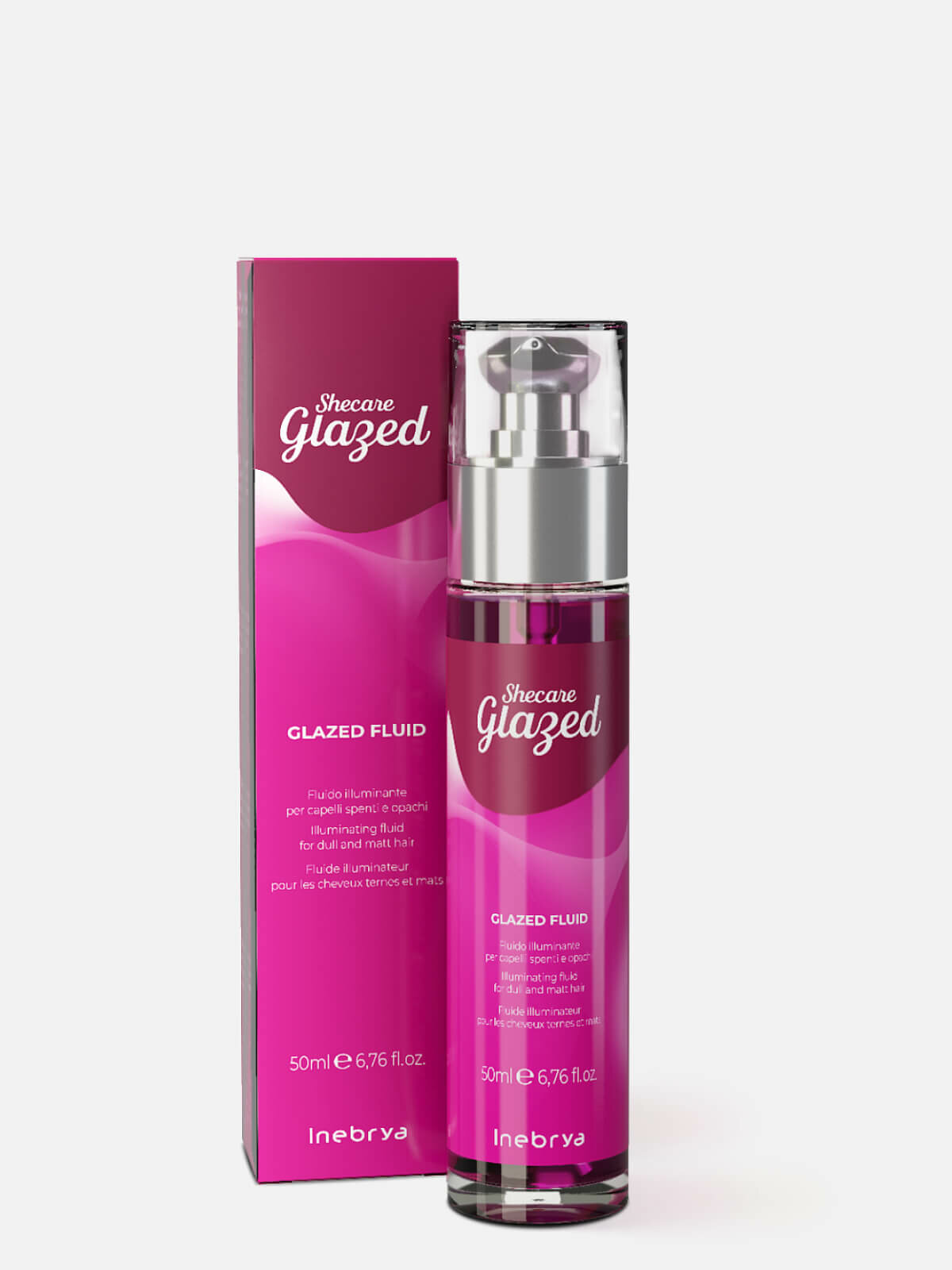 Масло для блеска тусклых и матовых волос Inebrya Shecare Glazed Drops, 50мл