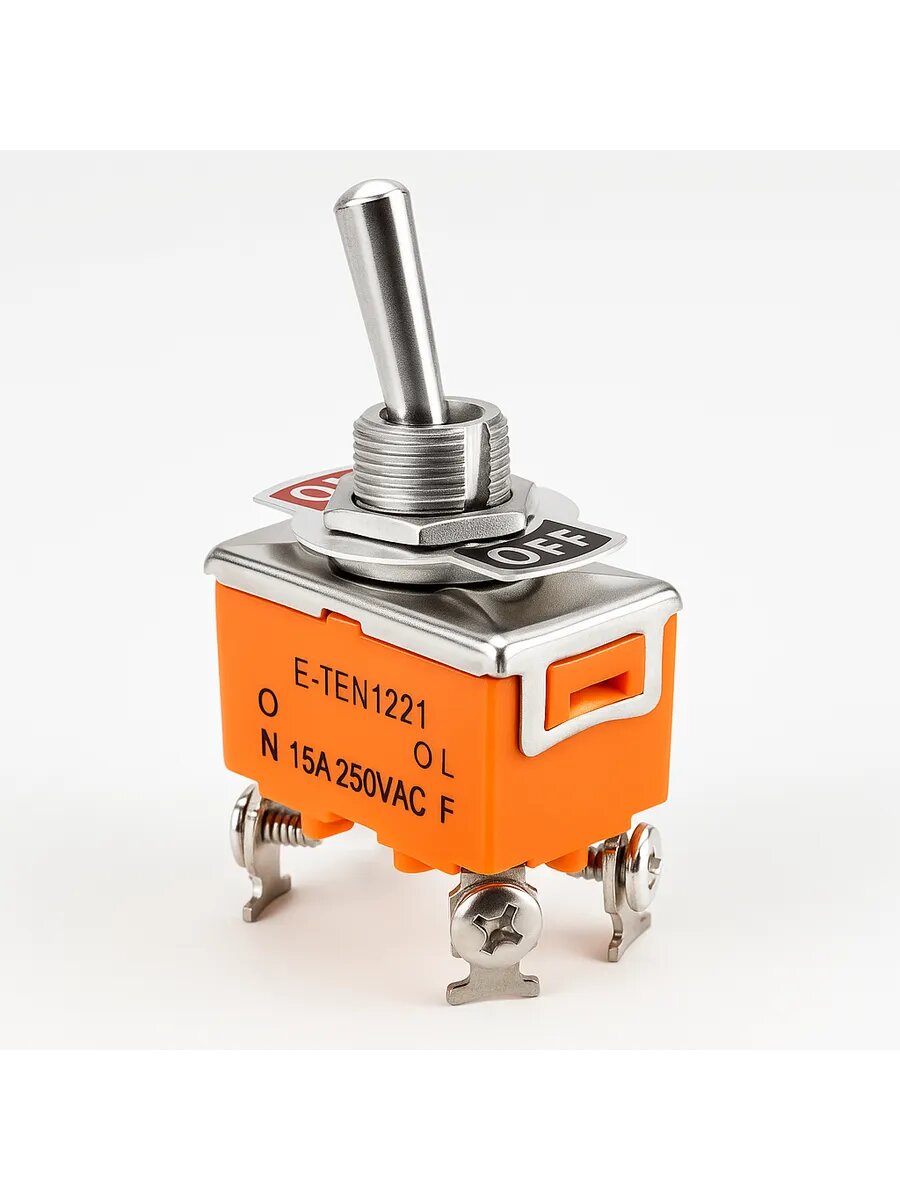 Тумблер переключатель двухполюсный 250V 15А (4c) On-Off