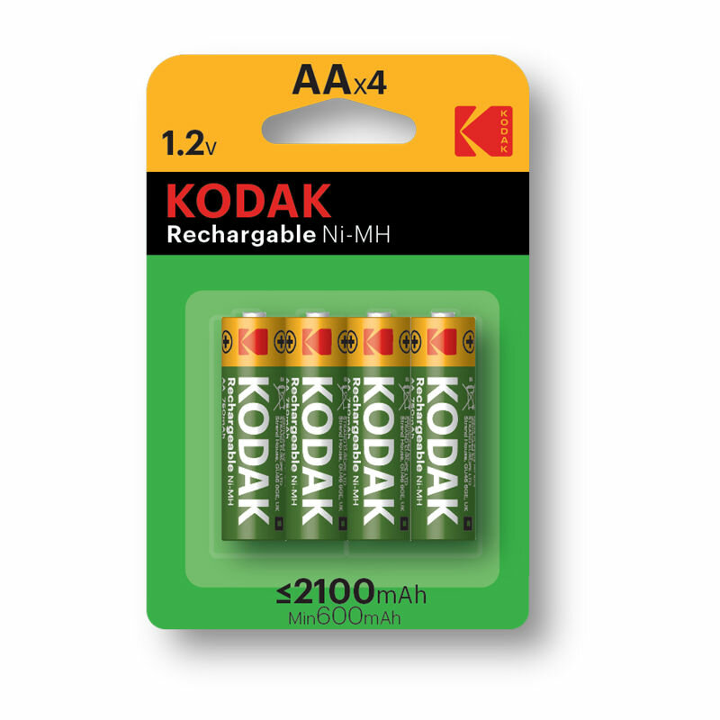 Аккумулятор пальчиковый KODAK R6 (AA) Ni-MH 2100mAh 4 штуки (бл/4)