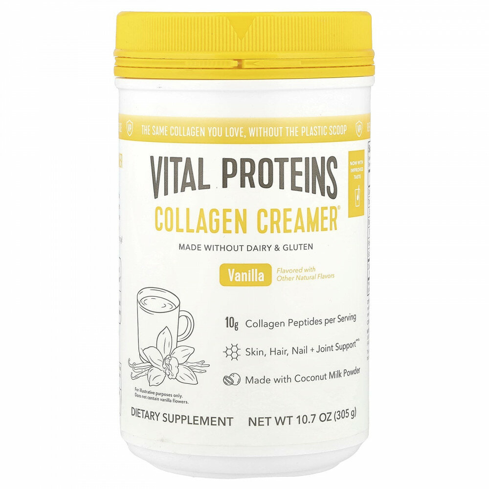 Vital Proteins, Коллагеновые сливки, ваниль, 300 г (10,6 унции)