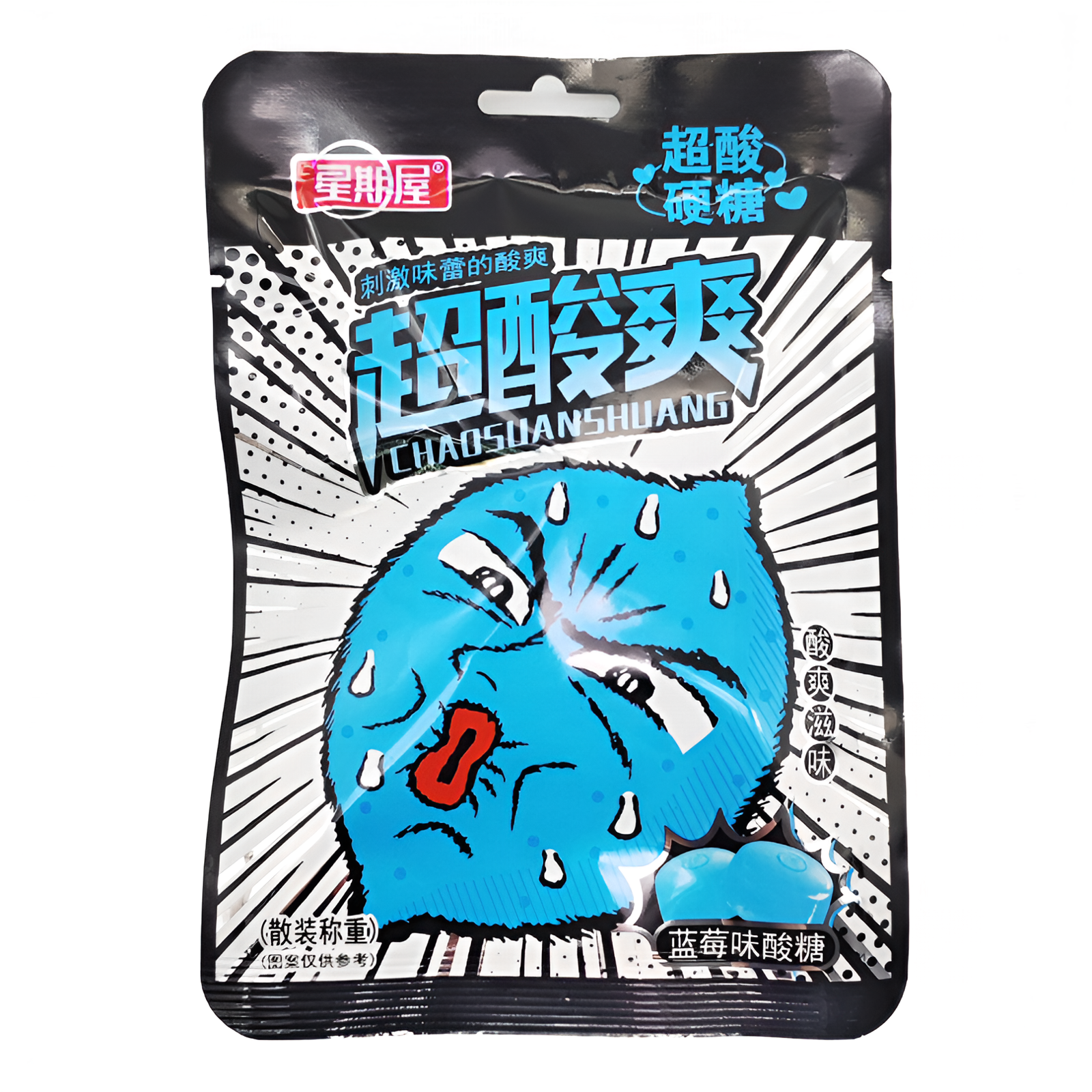 Взрывная карамель Hong Tai Kee Foods, черничная, 28г, 1 упаковка