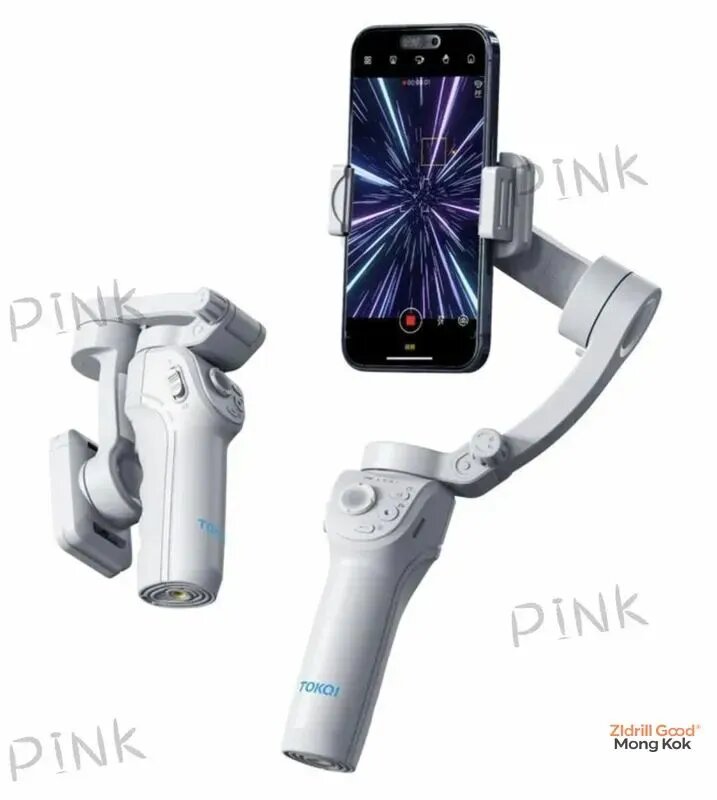 Электронный стабилизатор для телефона TOKQI-M01 трехосевой, стедикам для смартфона