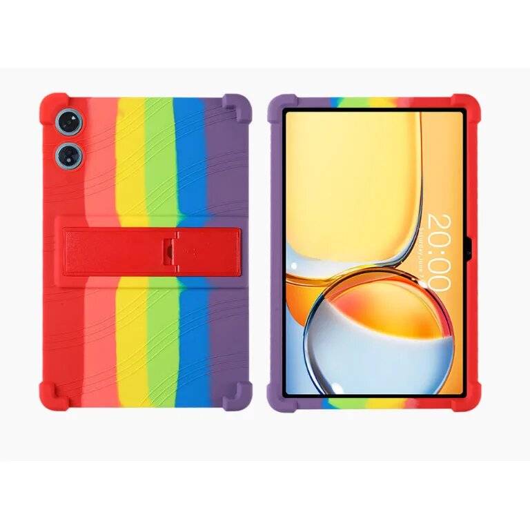 Противоударный силиконовый чехол для планшета Teclast T50 Plus rainbow